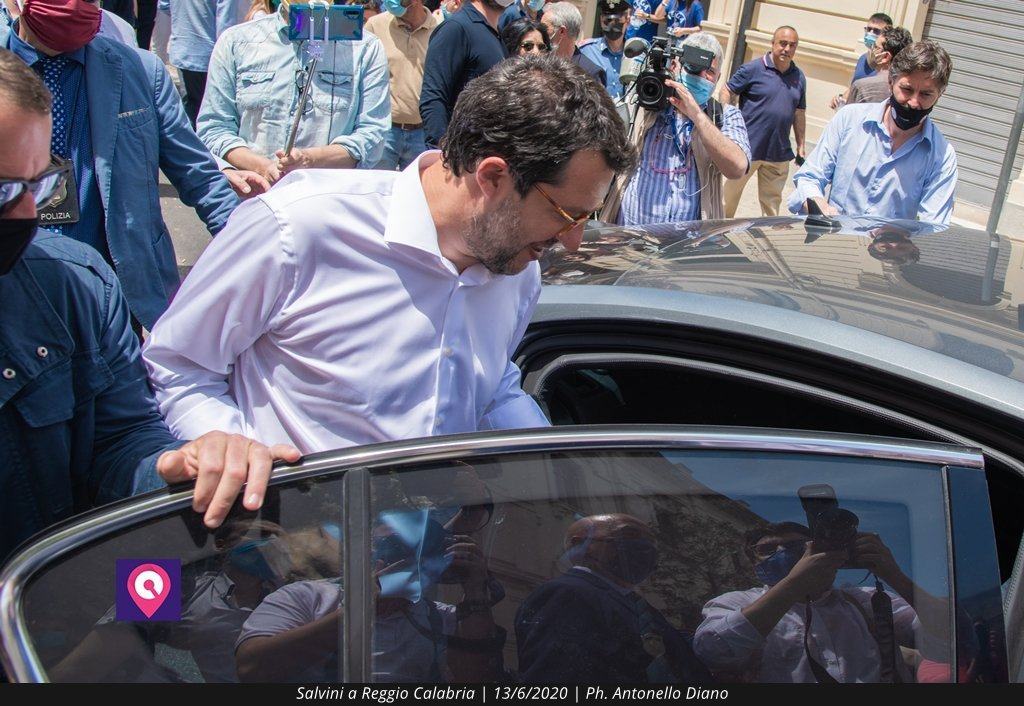 Ciclone Harry, sopralluogo di Salvini a Melito Porto Salvo