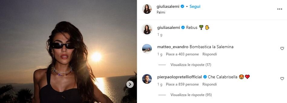 Giulia Salemi in visita a Palmi: 'Ho visto per la prima volta i delfini ...