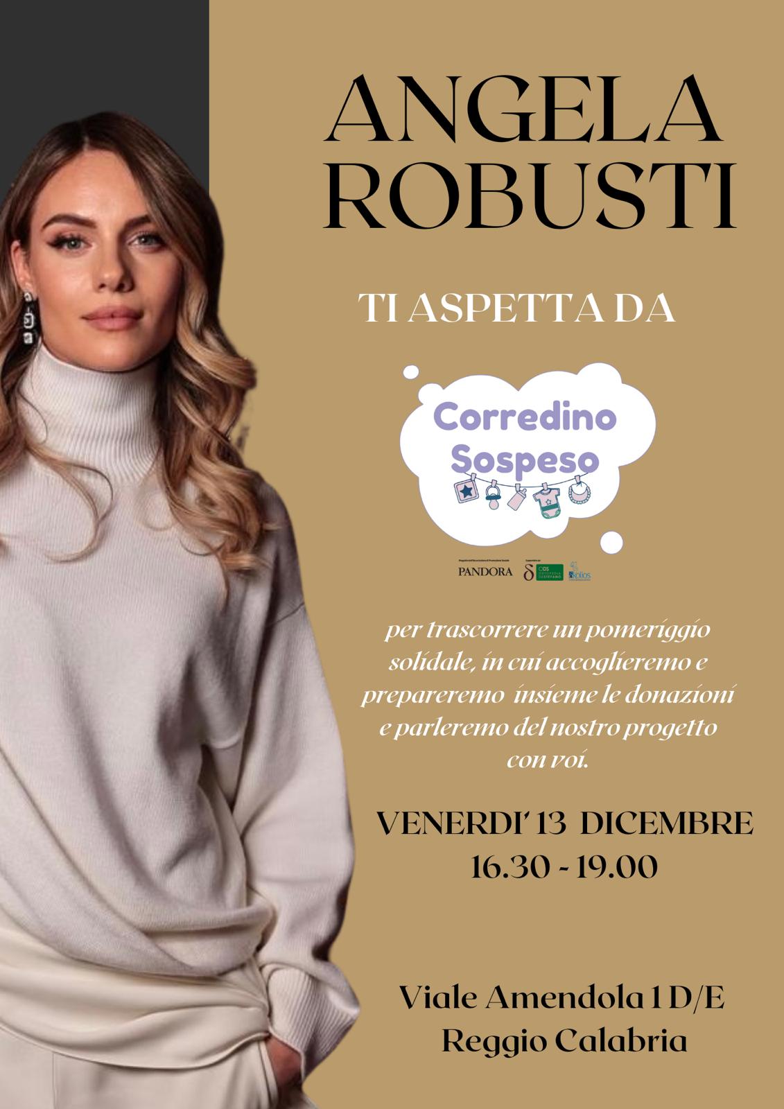 Angela Robusti a Reggio: 'Torno per il progetto 'Corredino sospeso'