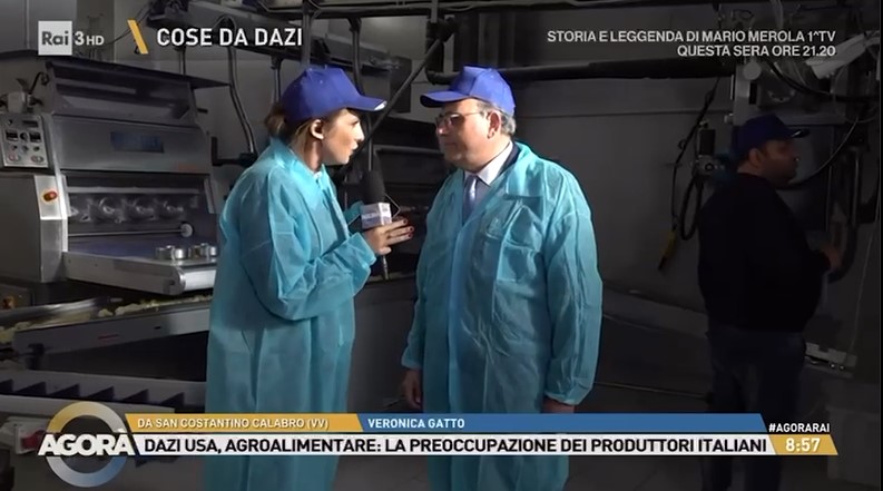 Dalla Calabria agli USA, Colacchio a Rai3: 'Difendiamo il made in Italy'