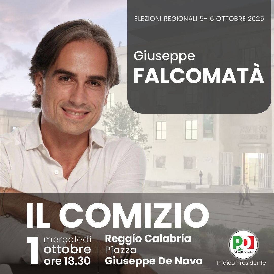 Regionali 2025: comizio elettorale del Sindaco di Reggio Calabria in ...