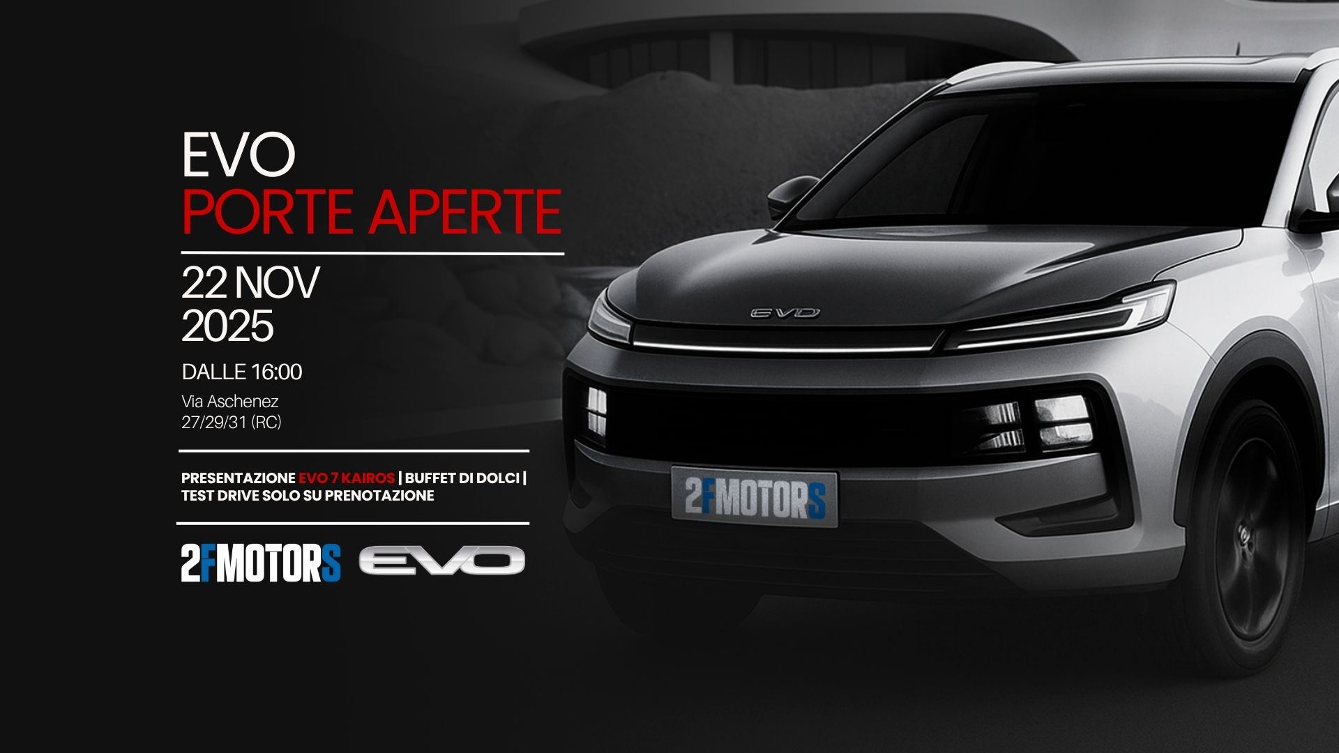 Reggio Calabria: 2F Motors presenta la nuova EVO7 Kairos