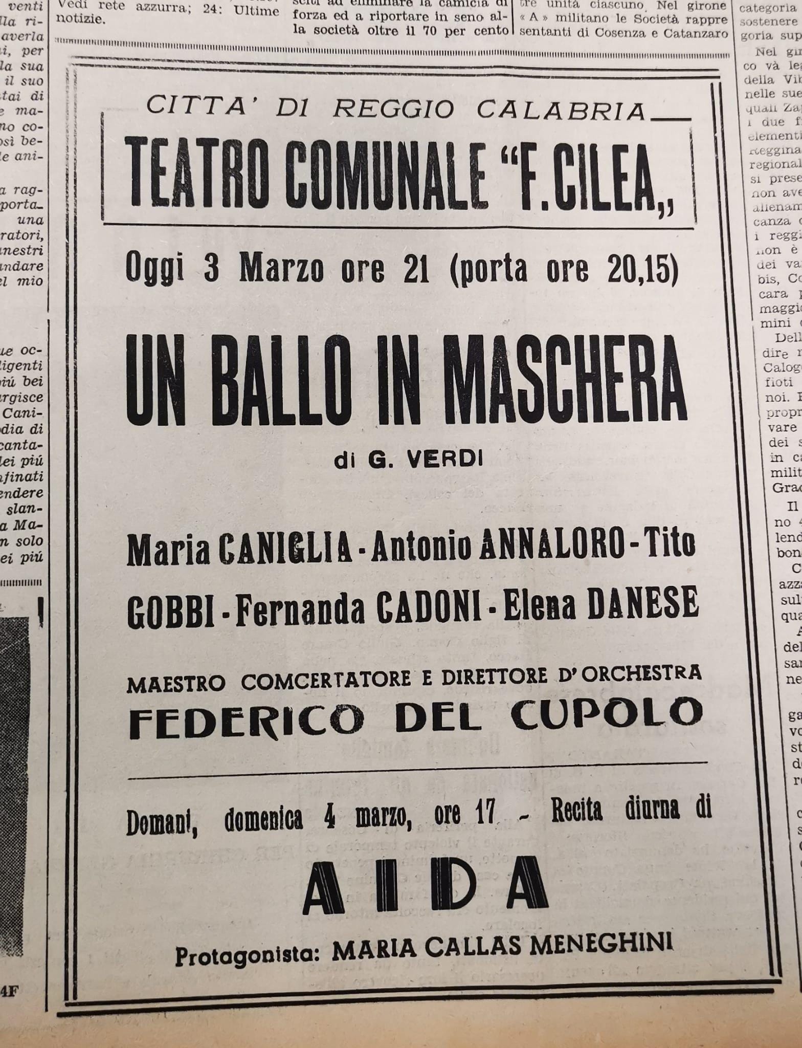 Reggio Calabria, il Cilea premiato nel nome di Maria Callas